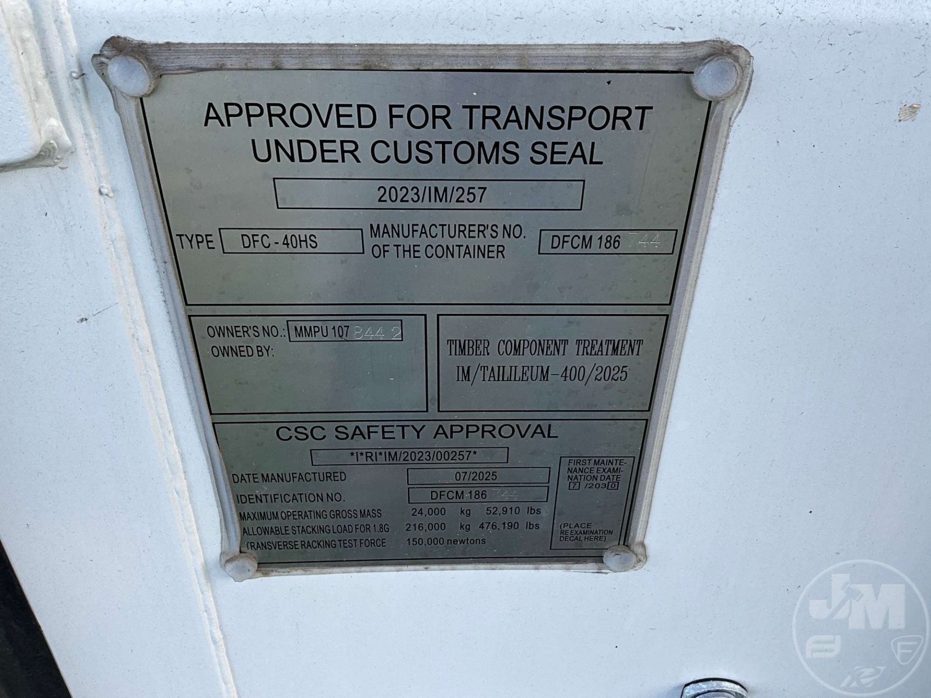 Used 2025 TIMBER COMPONENT TREATMENT Containers - Shipping, Storage in ...